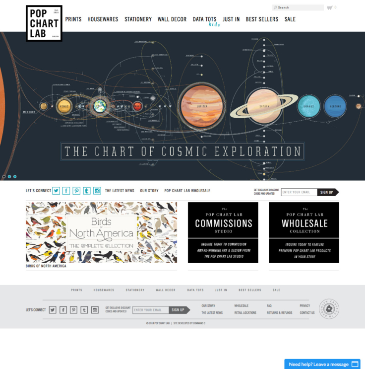 Pop Chart Lab | eCommerce Website Design Gallery & Tech Inspiration