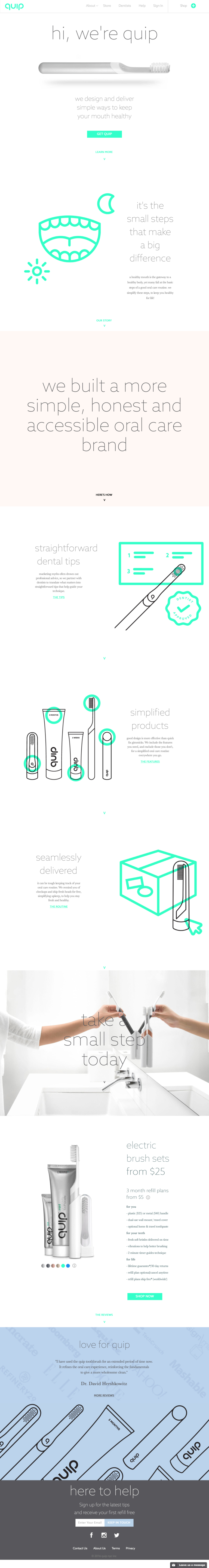 Quip | eCommerce Website Design Gallery & Tech Inspiration