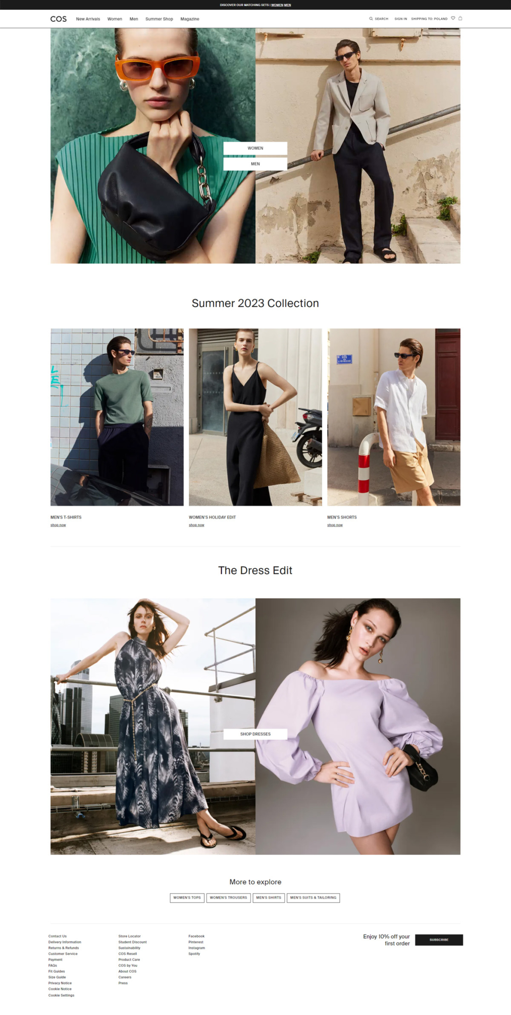 COS | eCommerce Website Design Gallery & Tech Inspiration