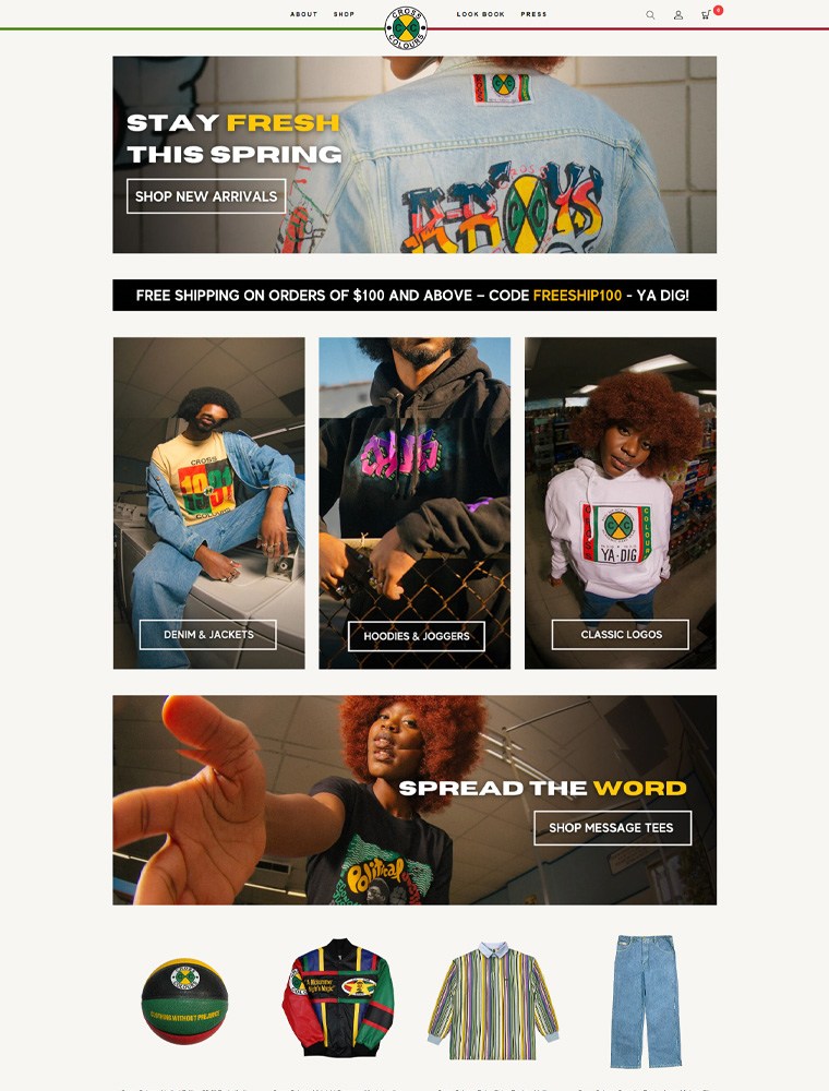 Cross Colours | eCommerce Website Design Gallery & Tech Inspiration