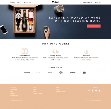 Winc | eCommerce Website Design Gallery & Tech Inspiration