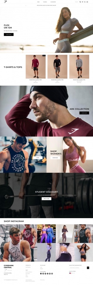 Gymshark | eCommerce Website Design Gallery & Tech Inspiration