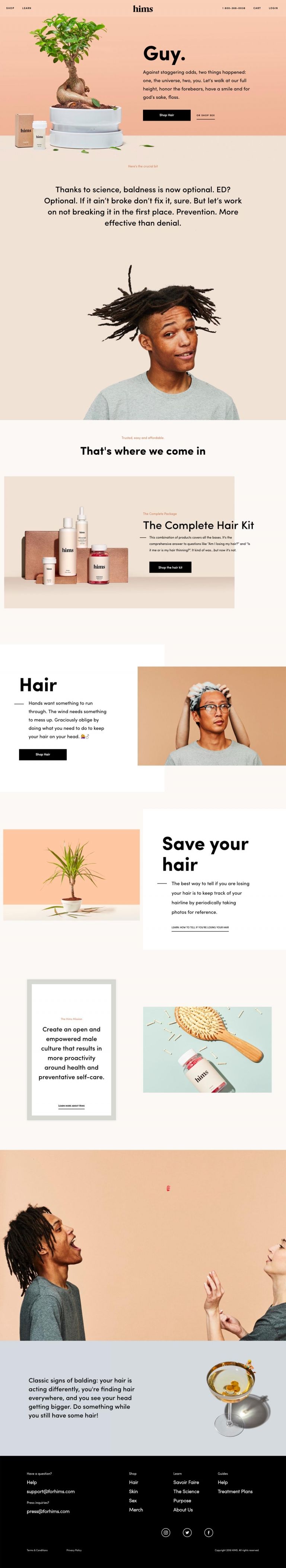 hims | eCommerce Website Design Gallery & Tech Inspiration