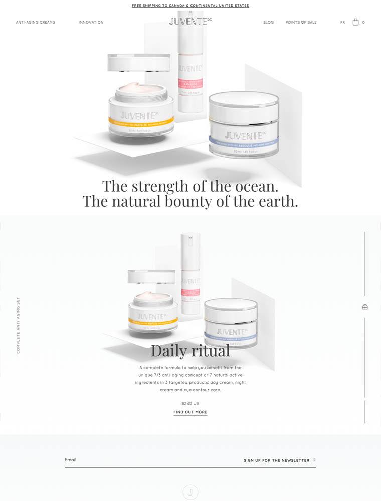 Juvente DC | eCommerce Website Design Gallery & Tech Inspiration