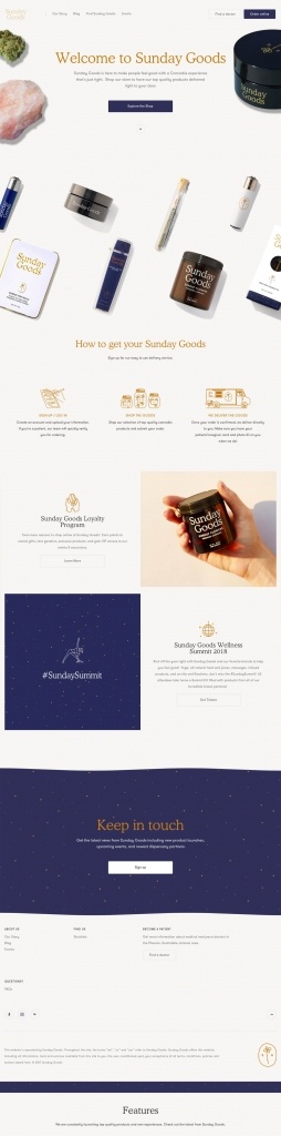 Sunday Goods | eCommerce Website Design Gallery & Tech Inspiration