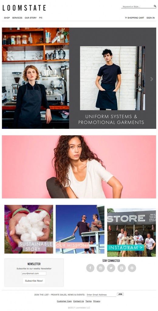 Loomstate | eCommerce Website Design Gallery & Tech Inspiration