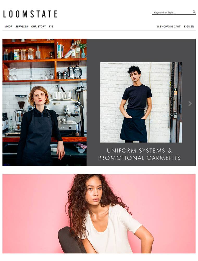 Loomstate | eCommerce Website Design Gallery & Tech Inspiration