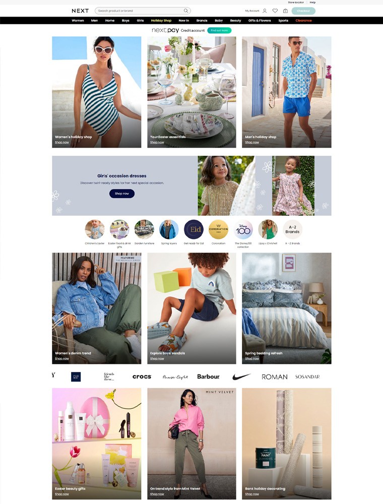 Next | eCommerce Website Design Gallery & Tech Inspiration