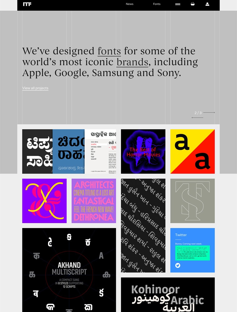 Indian Type Foundry | eCommerce Website Design Gallery & Tech Inspiration