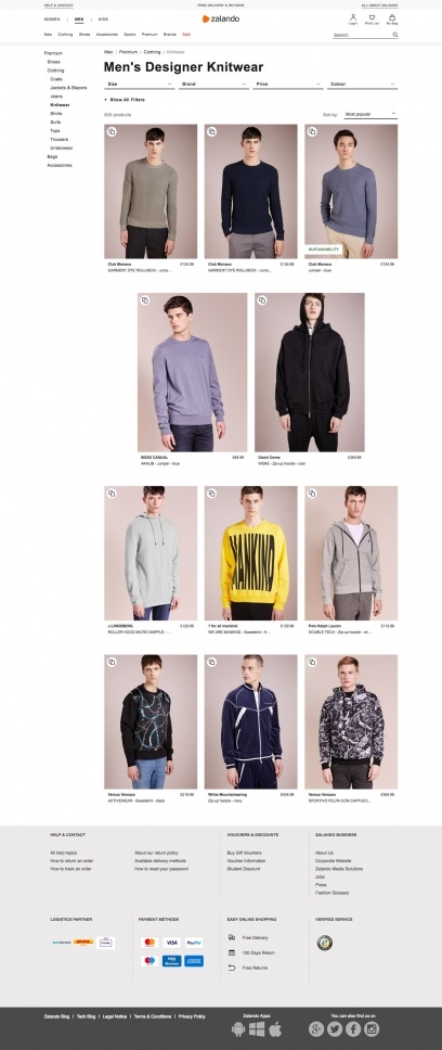 Zalando | eCommerce Website Design Gallery & Tech Inspiration
