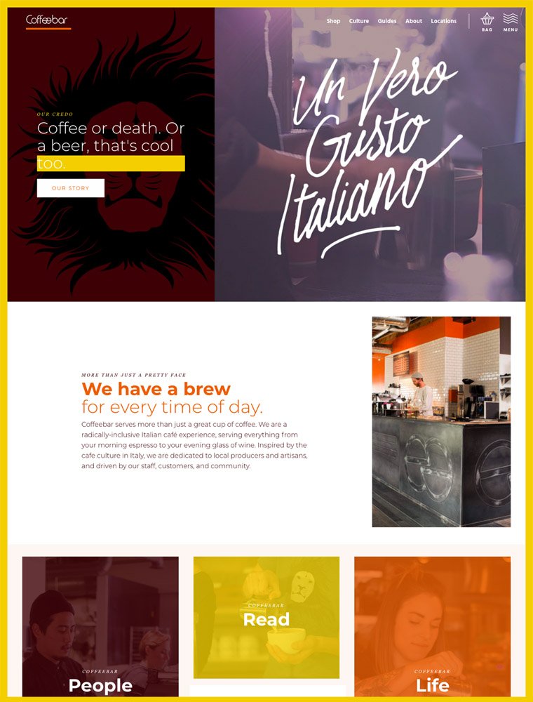 Coffeebar Reno | eCommerce Website Design Gallery & Tech Inspiration