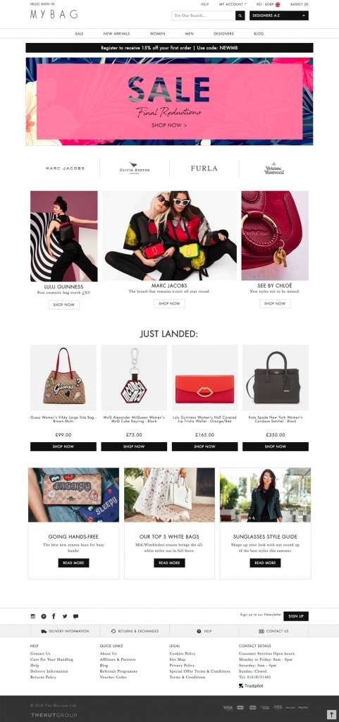 MyBag | eCommerce Website Design Gallery & Tech Inspiration