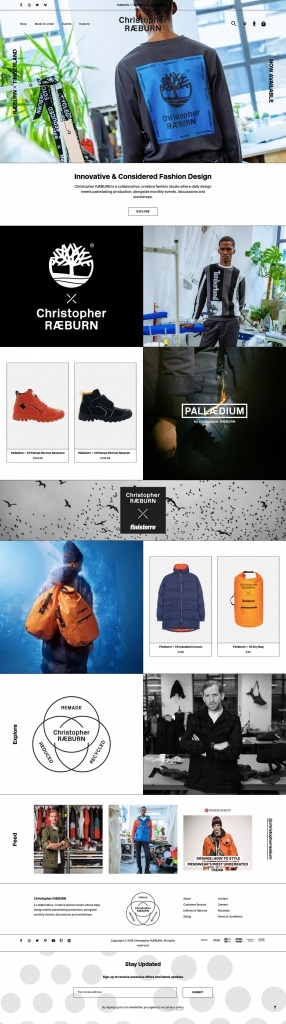 Christopher Raeburn | eCommerce Website Design Gallery & Tech Inspiration
