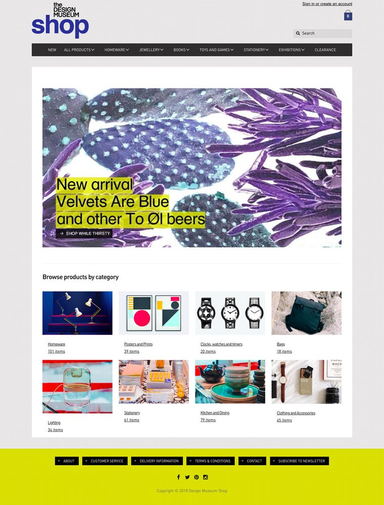 Design Museum Shop | eCommerce Website Design Gallery & Tech Inspiration