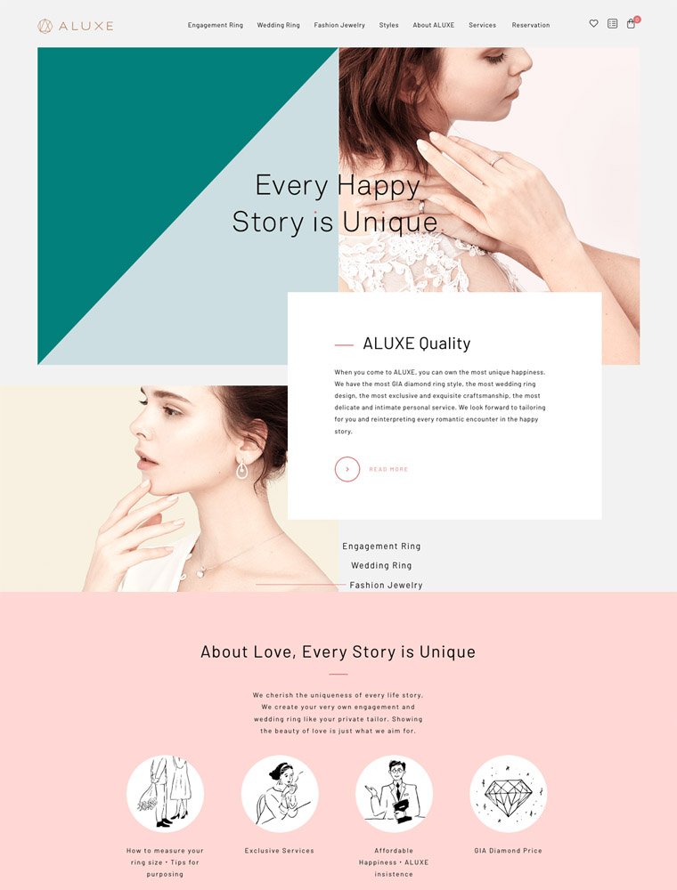 Aluxe | eCommerce Website Design Gallery & Tech Inspiration