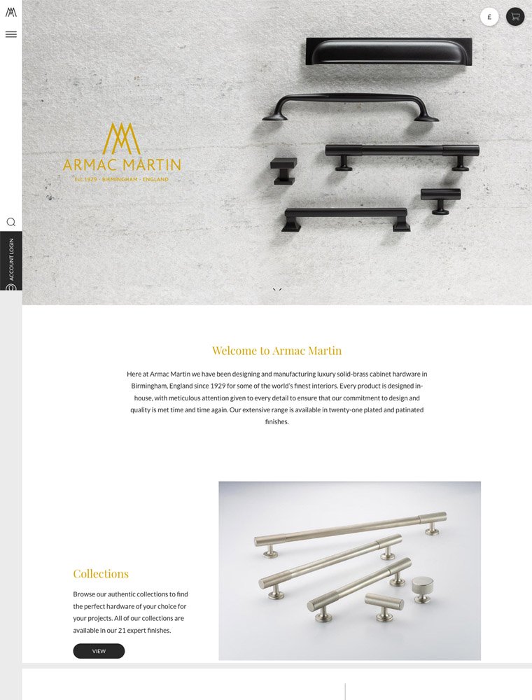 Armac Martin | eCommerce Website Design Gallery & Tech Inspiration