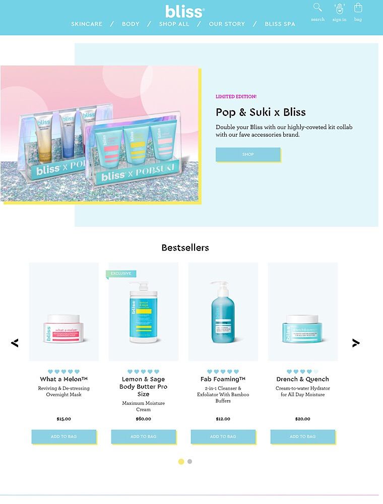Blissworld | eCommerce Website Design Gallery & Tech Inspiration