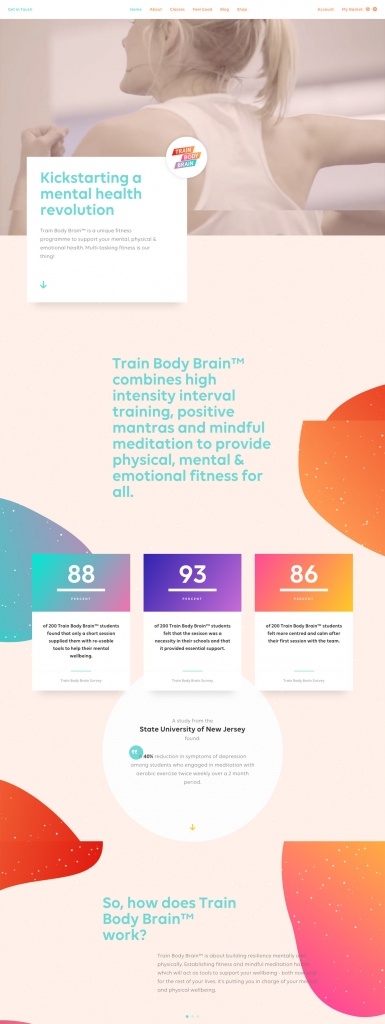 Train Body Brain | eCommerce Website Design Gallery & Tech Inspiration
