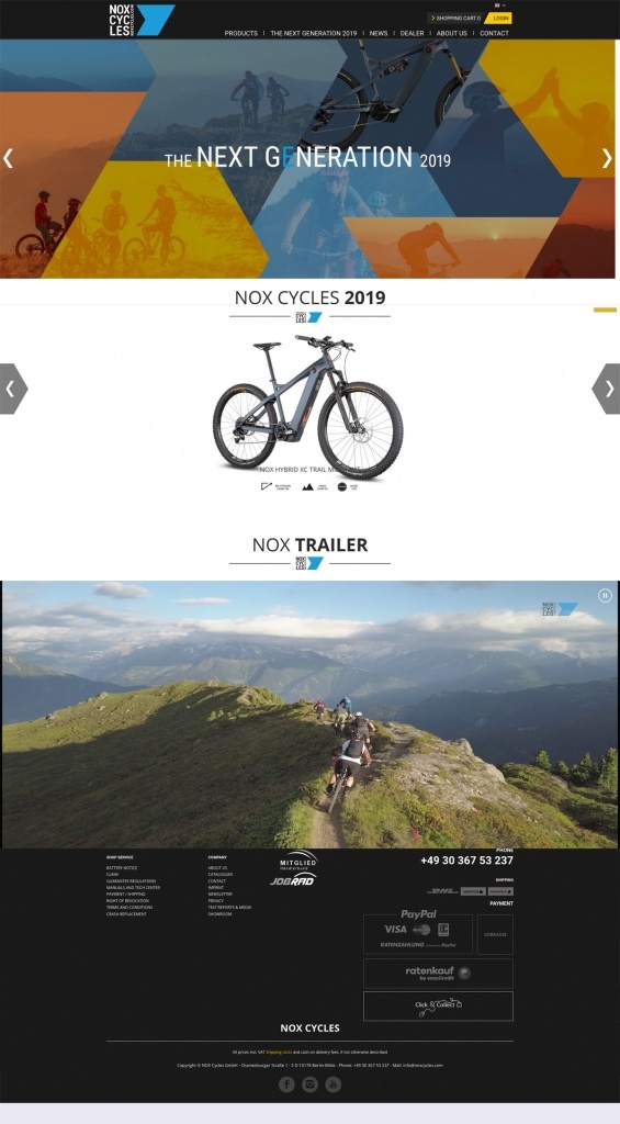 NOX Cycles | eCommerce Website Design Gallery & Tech Inspiration