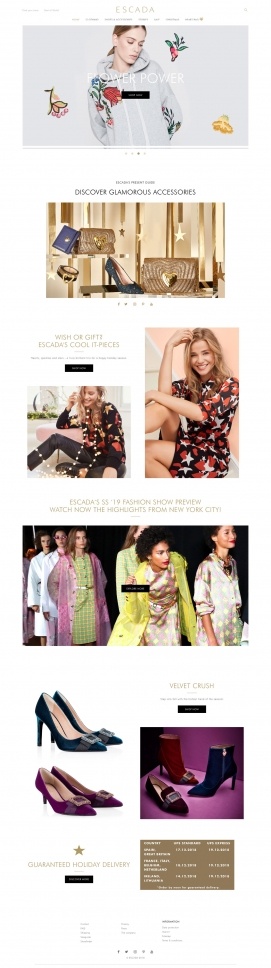 Escada | eCommerce Website Design Gallery & Tech Inspiration
