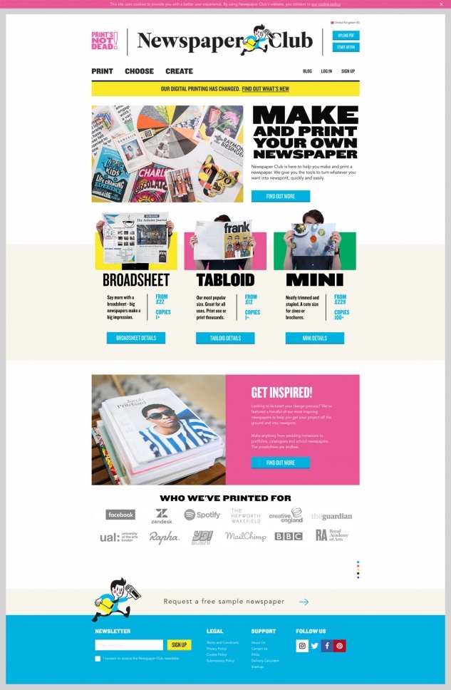 Newspaper Club | eCommerce Website Design Gallery & Tech Inspiration