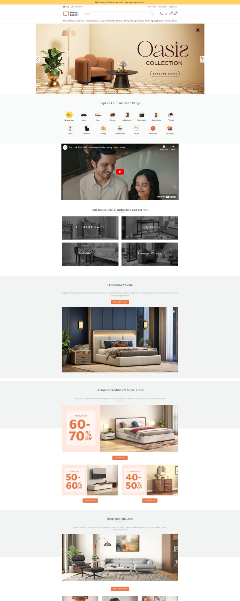Urban Ladder | eCommerce Website Design Gallery & Tech Inspiration