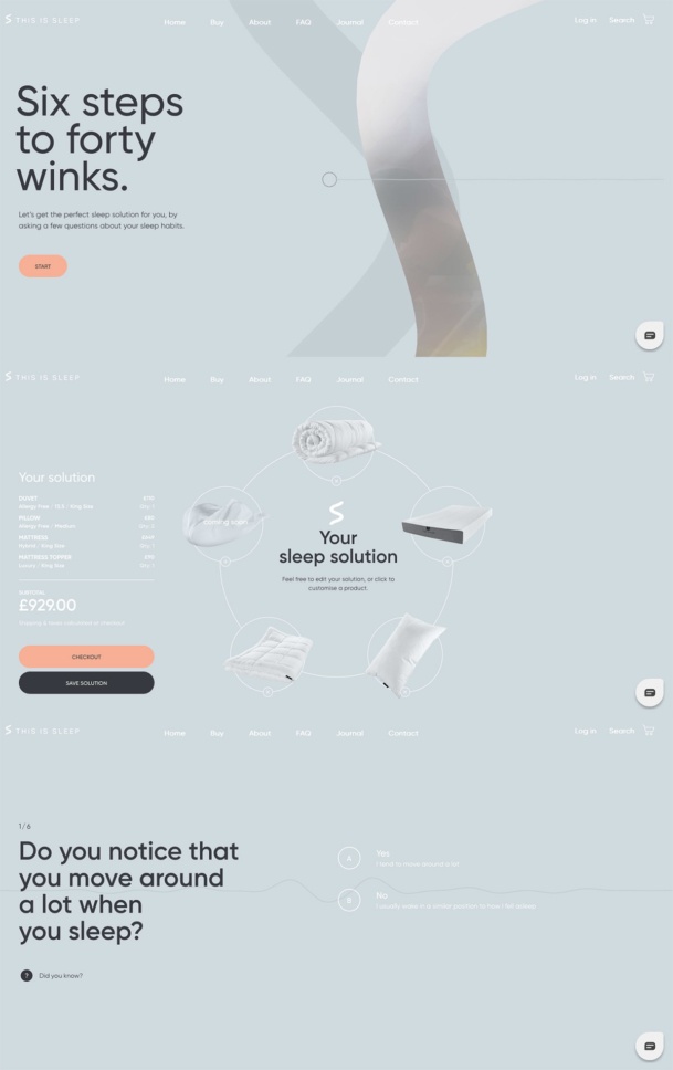 This Is Sleep | eCommerce Website Design Gallery & Tech Inspiration