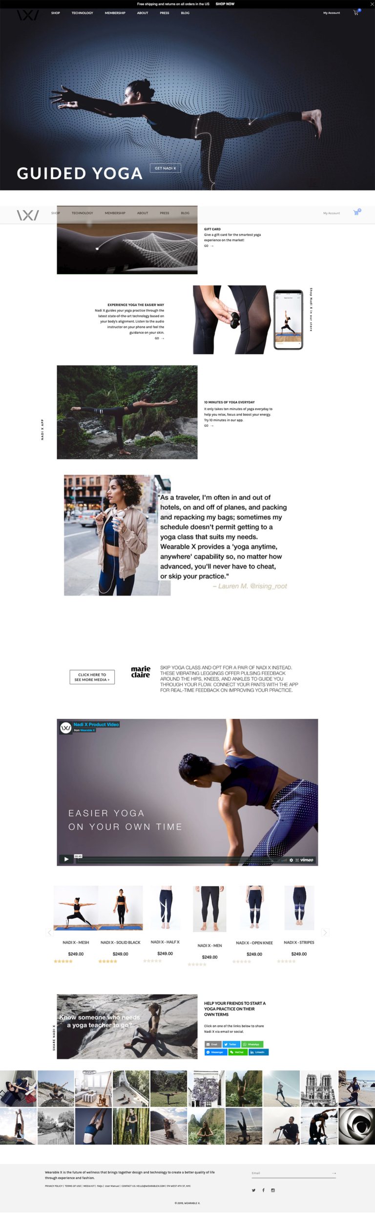 Wearable X | eCommerce Website Design Gallery & Tech Inspiration