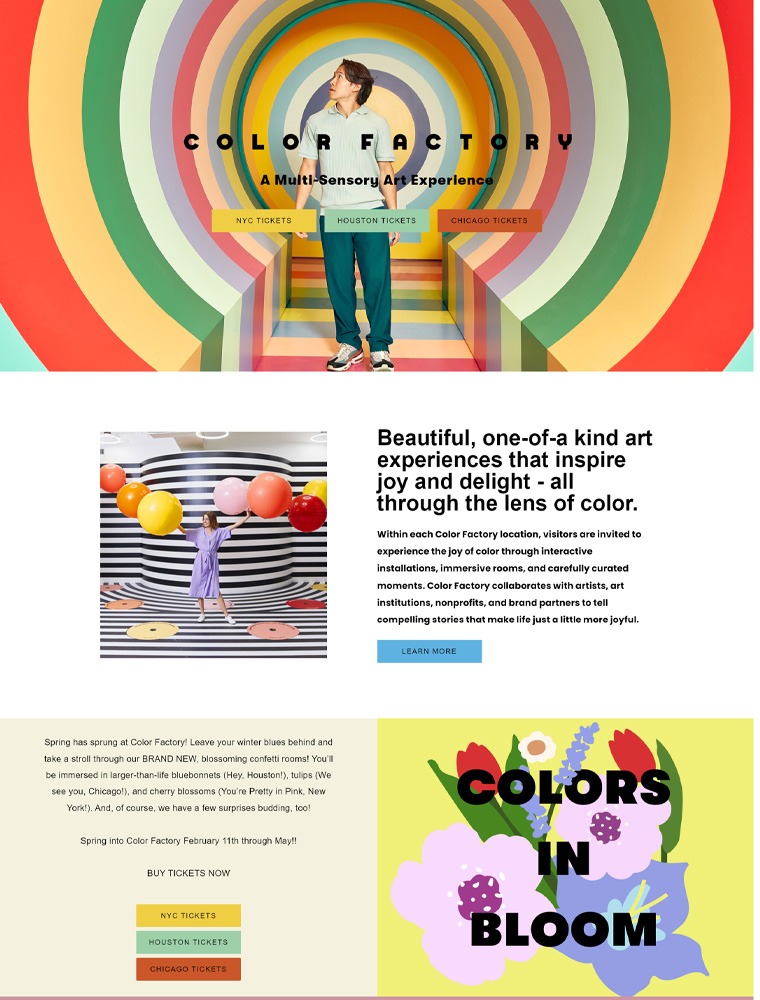 Color Factory | eCommerce Website Design Gallery & Tech Inspiration