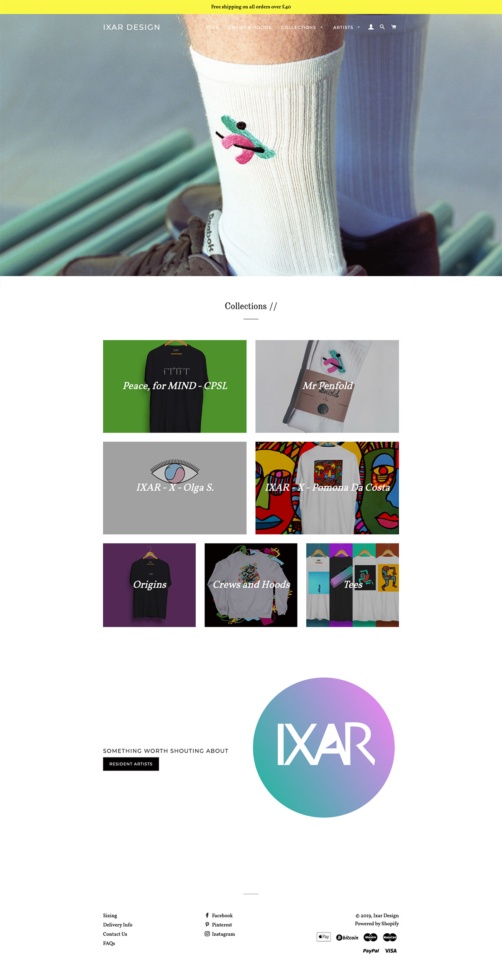 Ixar Design | eCommerce Website Design Gallery & Tech Inspiration
