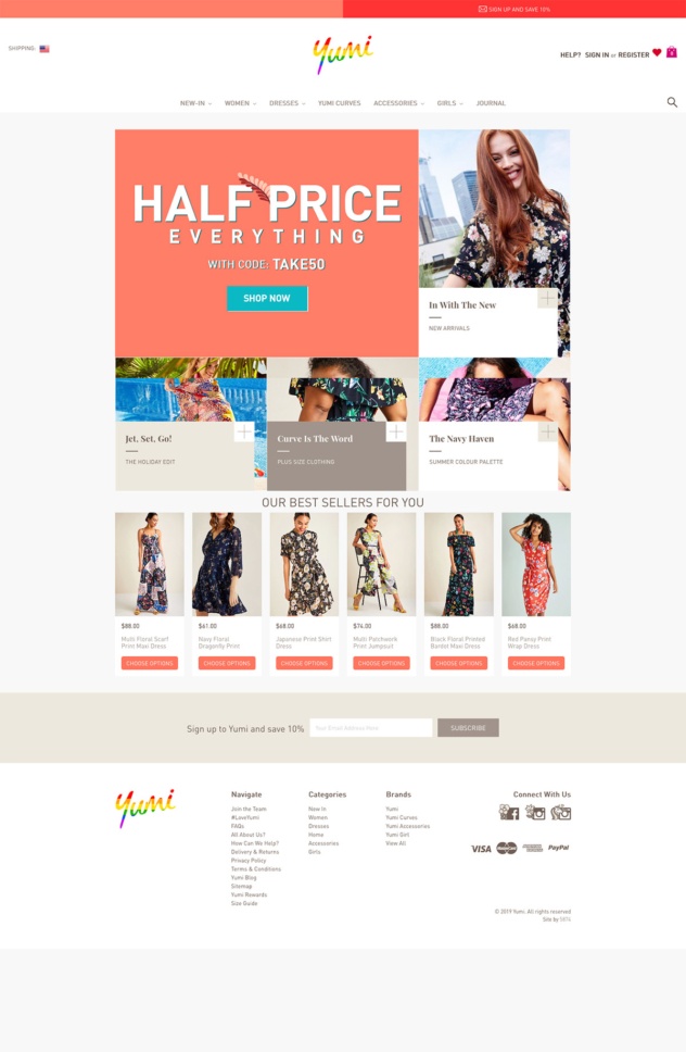 Yumi | eCommerce Website Design Gallery & Tech Inspiration