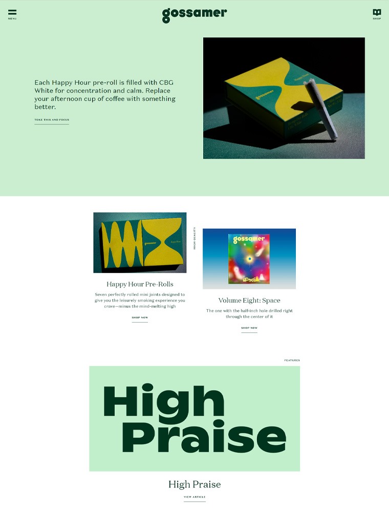 Gossamer | eCommerce Website Design Gallery & Tech Inspiration