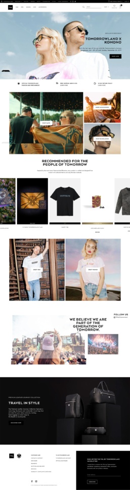 TML by Tomorrowland | eCommerce Website Design Gallery & Tech Inspiration