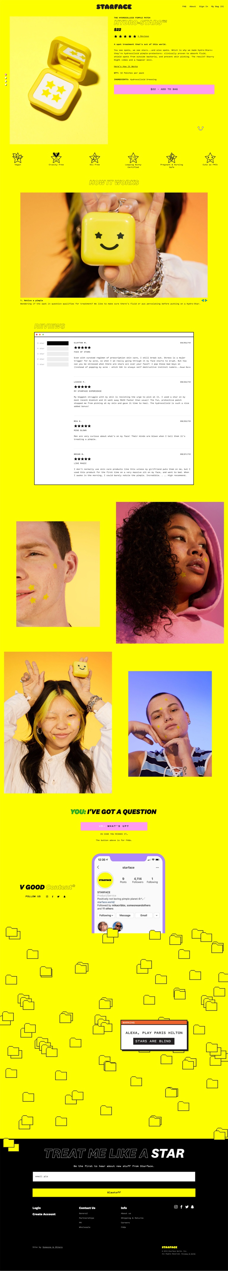 Starface | eCommerce Website Design Gallery & Tech Inspiration