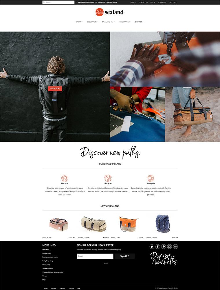 Sealand Gear | eCommerce Website Design Gallery & Tech Inspiration