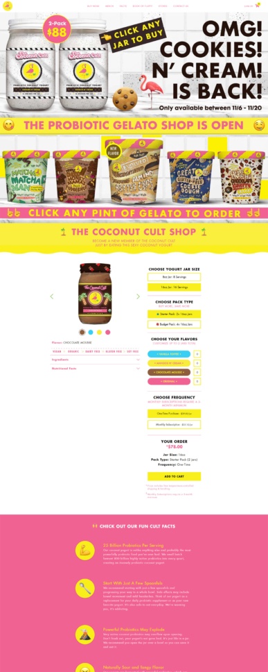 The Coconut Cult | eCommerce Website Design Gallery & Tech Inspiration