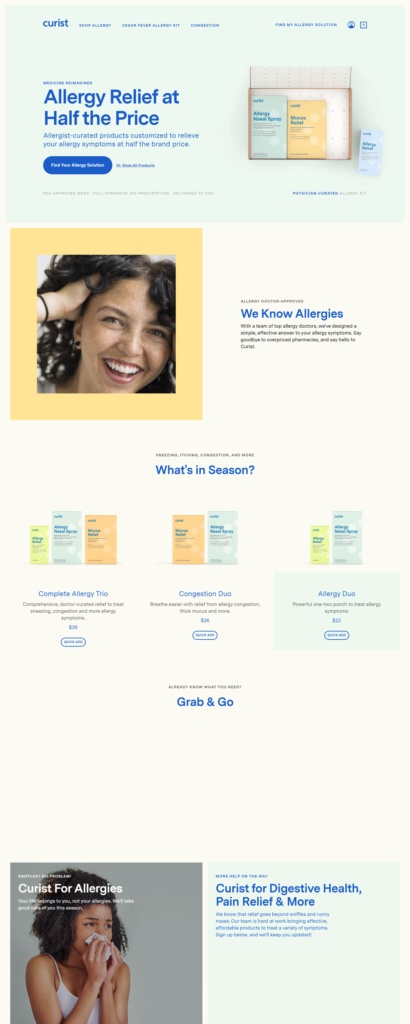 Curist | eCommerce Website Design Gallery & Tech Inspiration