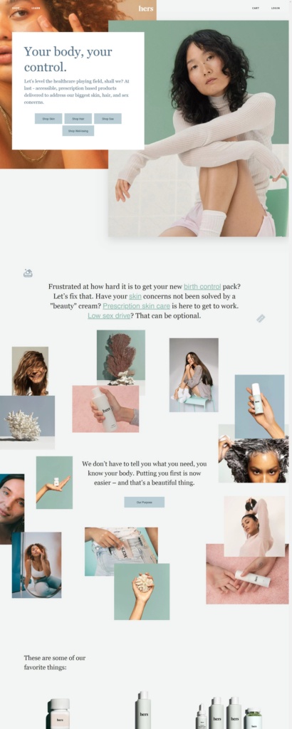 Hers | eCommerce Website Design Gallery & Tech Inspiration