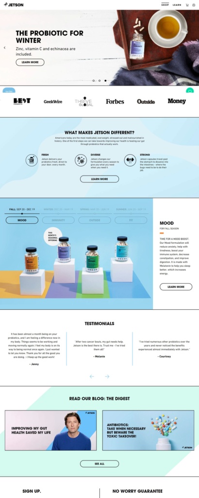 Jetson | eCommerce Website Design Gallery & Tech Inspiration