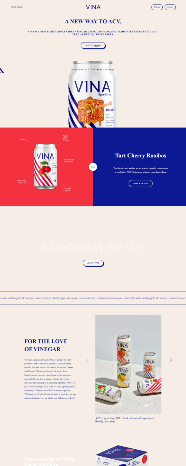 Vina | eCommerce Website Design Gallery & Tech Inspiration