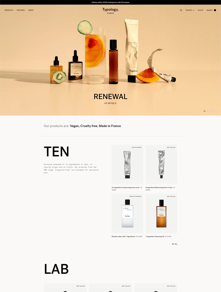 Typology | eCommerce Website Design Gallery & Tech Inspiration