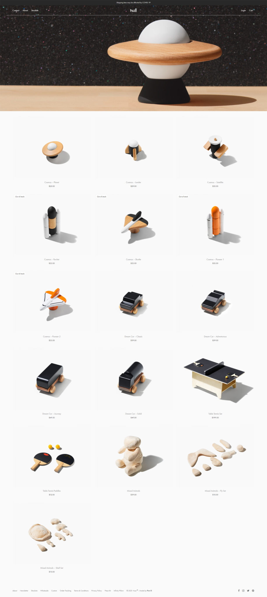 Huzi | eCommerce Website Design Gallery & Tech Inspiration