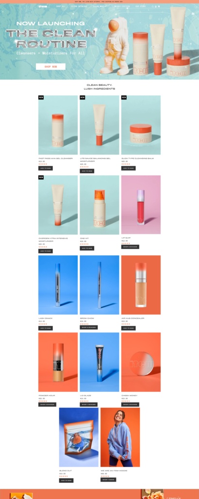 ITEM Beauty | eCommerce Website Design Gallery & Tech Inspiration