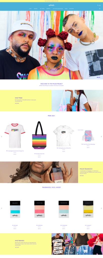 The Phluid Project | eCommerce Website Design Gallery & Tech Inspiration