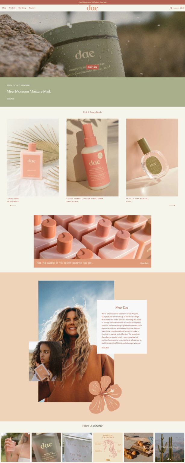 Dae Hair | eCommerce Website Design Gallery & Tech Inspiration