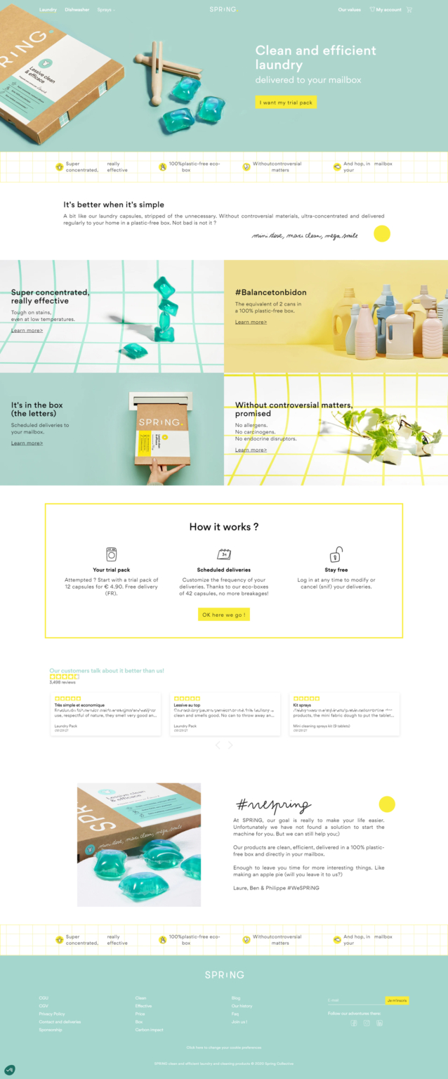 Spring | eCommerce Website Design Gallery & Tech Inspiration