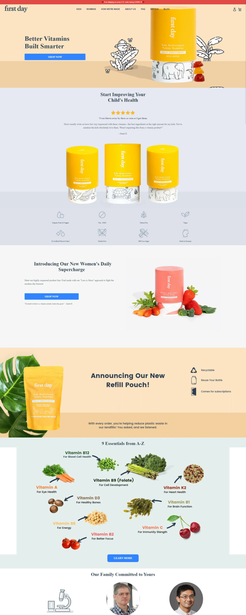 First Day | eCommerce Website Design Gallery & Tech Inspiration
