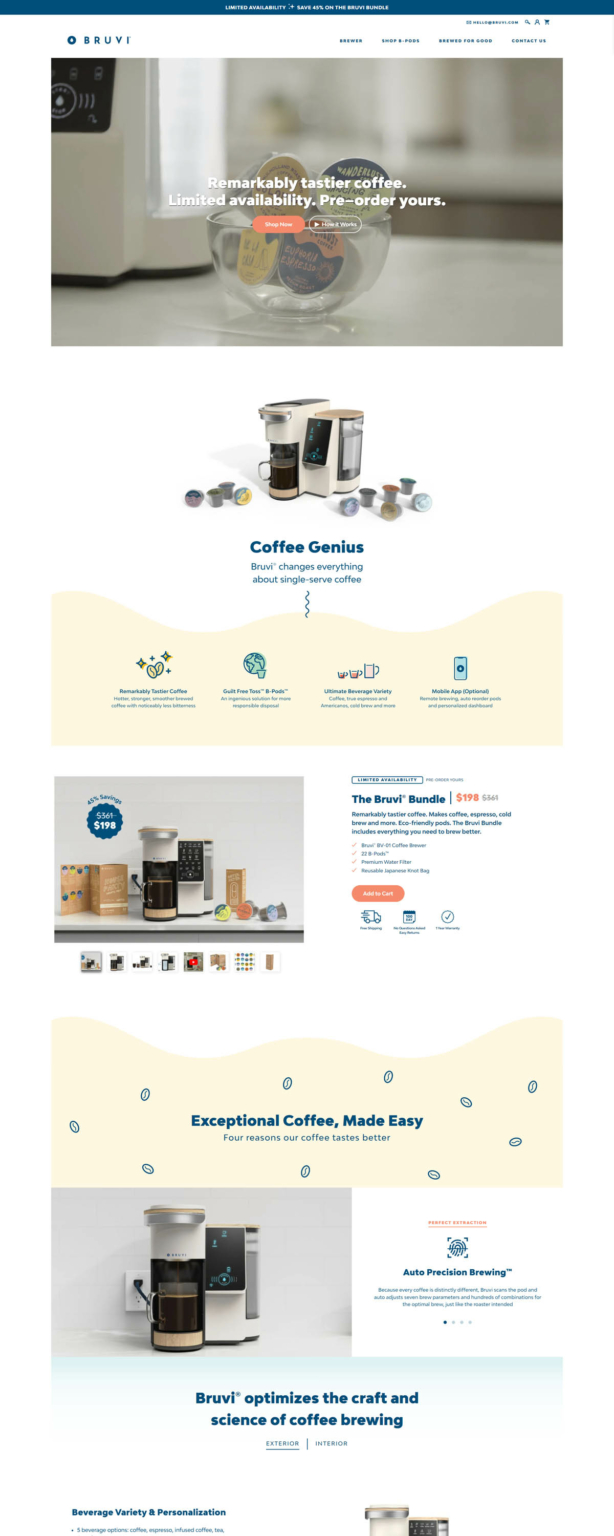 Bruvi | eCommerce Website Design Gallery & Tech Inspiration