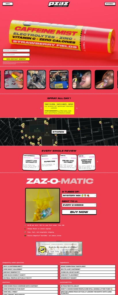 Pzaz | eCommerce Website Design Gallery & Tech Inspiration