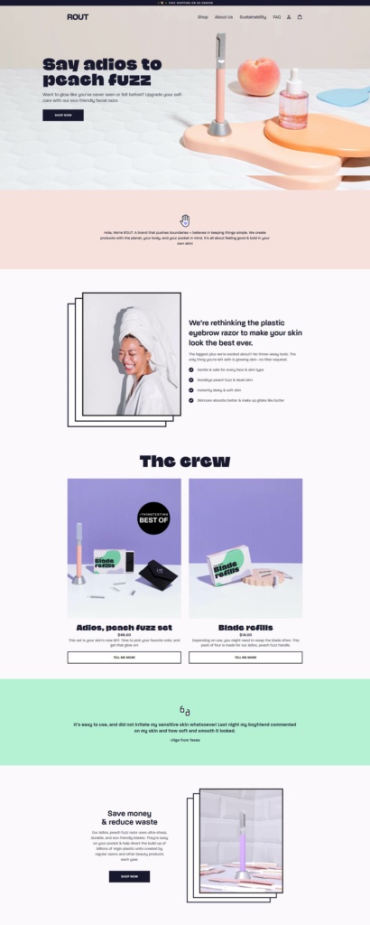 Rout | eCommerce Website Design Gallery & Tech Inspiration